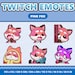 Pink Fox Kawaii Emotes Pack 2 - Twitch | Discord | Youtube | Streamer ...