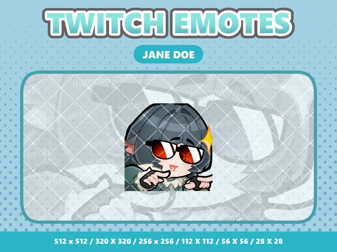 Jane Doe Cool Kawaii Emotes Pack - Twitch | Discord | Youtube ...