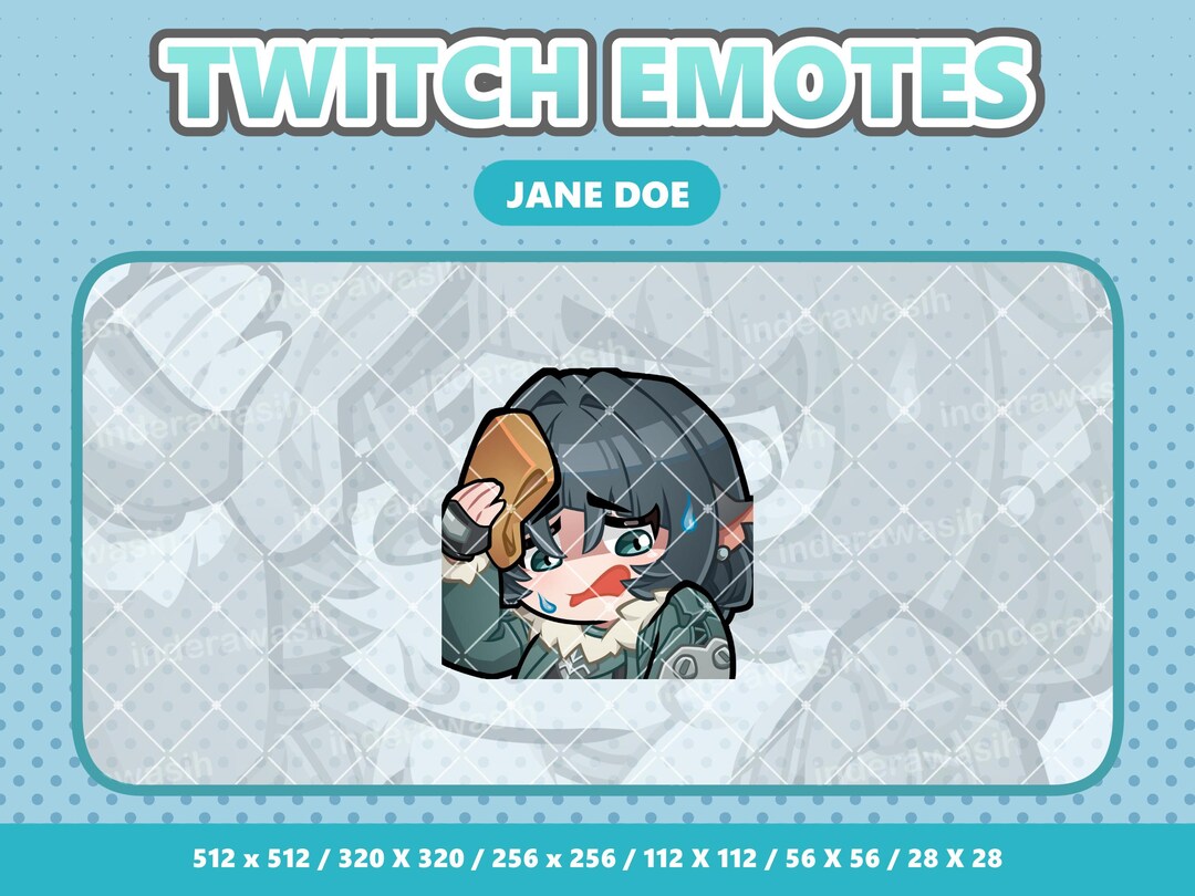 Jane Doe Nervous Kawaii Emotes Pack - Twitch | Discord | Youtube ...
