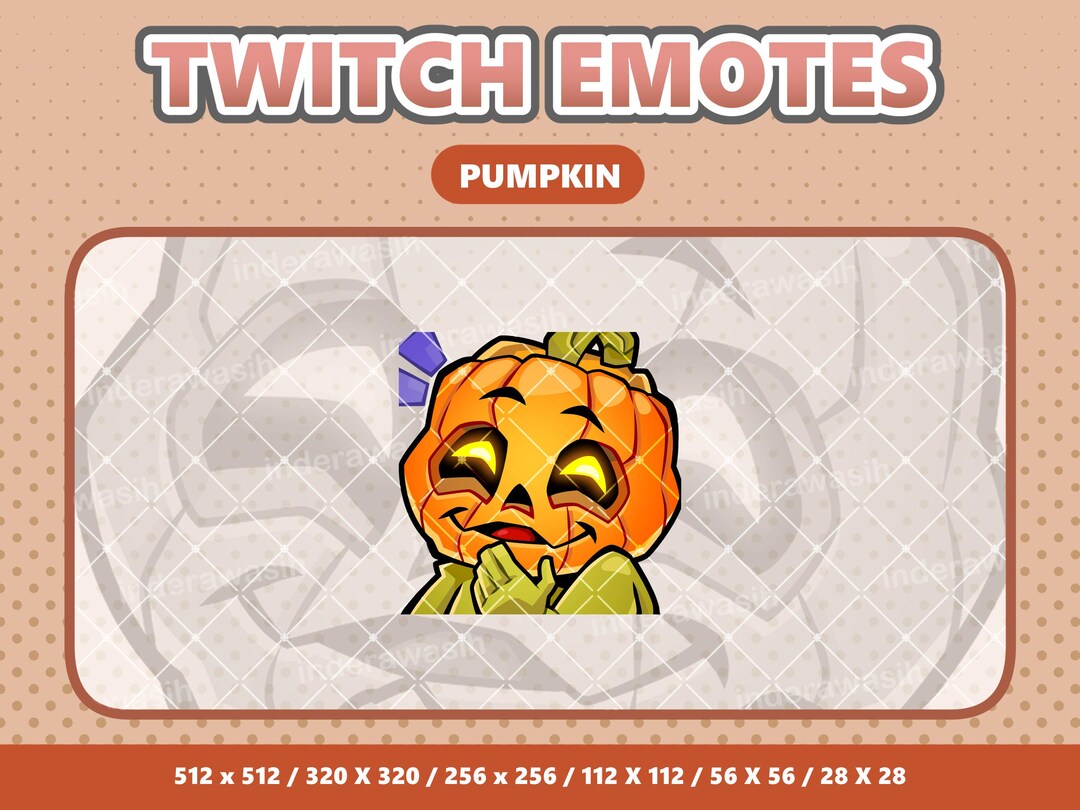 Halloween Pumpkin Giggle Kawaii Emote - Twitch | Discord | Youtube ...