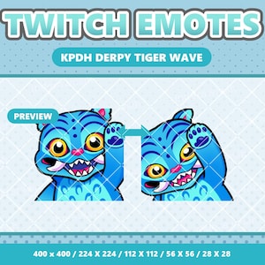 ANIMATED Emote KPDH Derpy Tiger Wave Kpop Demon Hunter - Twitch ...