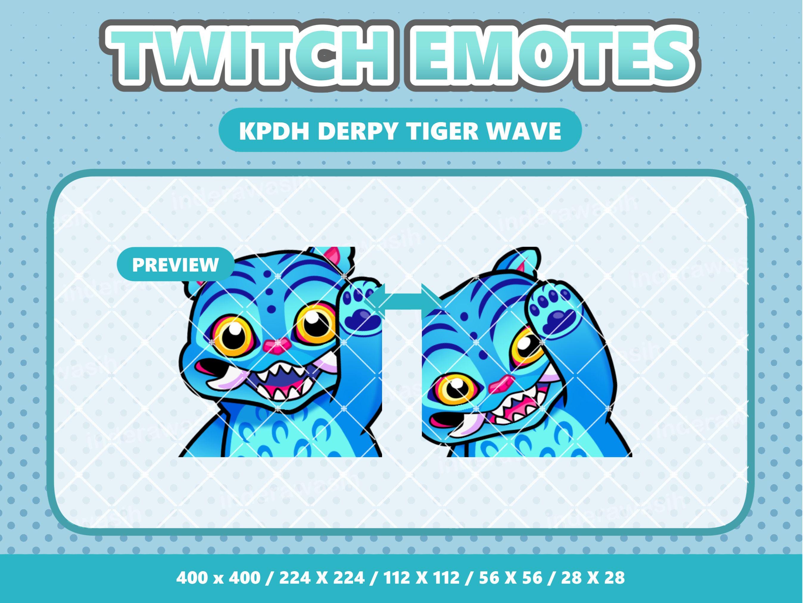 ANIMATED Emote KPDH Derpy Tiger Wave Kpop Demon Hunter - Twitch ...