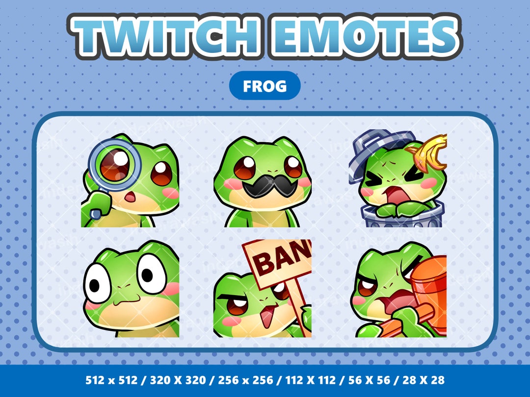 Little Frog Kawaii Emotes Pack 8 - Twitch | Discord | Youtube ...