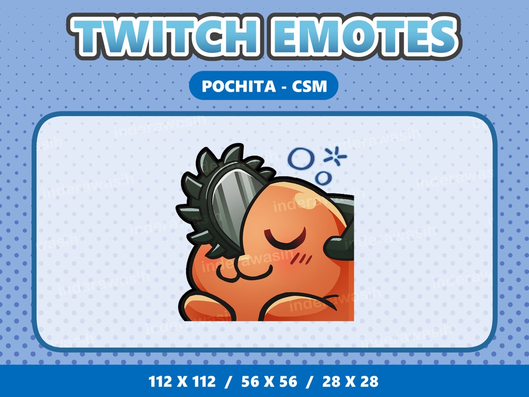 Sleeping Pochita Chainsaw Man Kawaii Emote Twitch Discord - Etsy