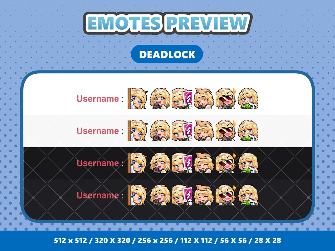 Deadlock Emotes Pack 2 Twitch Discord Youtube Streamer Cute Digital - Etsy