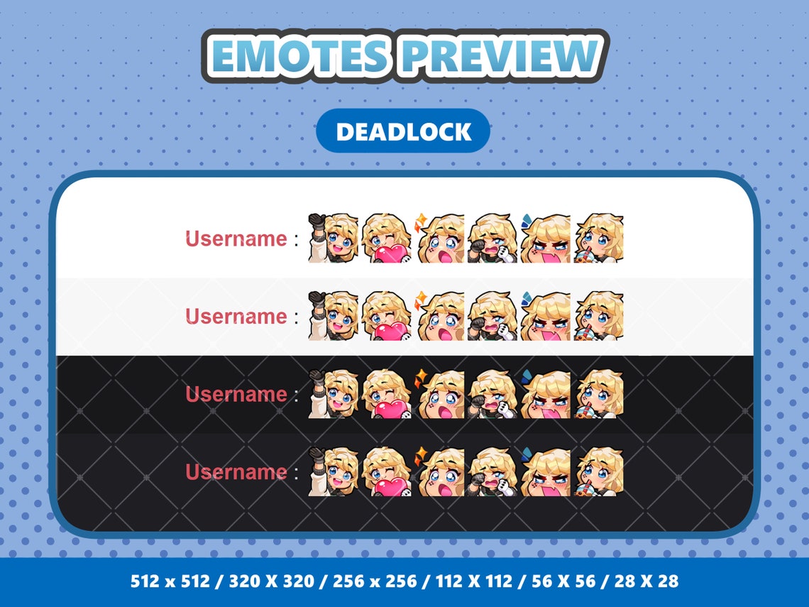 Deadlock Emotes Pack 1 - Twitch | Discord | Youtube | Streamer | Cute ...