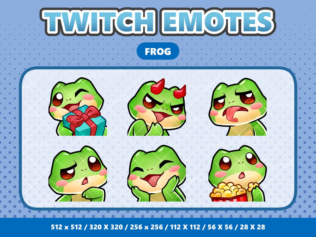 Little Frog Kawaii Emotes Pack 5 - Twitch | Discord | Youtube ...