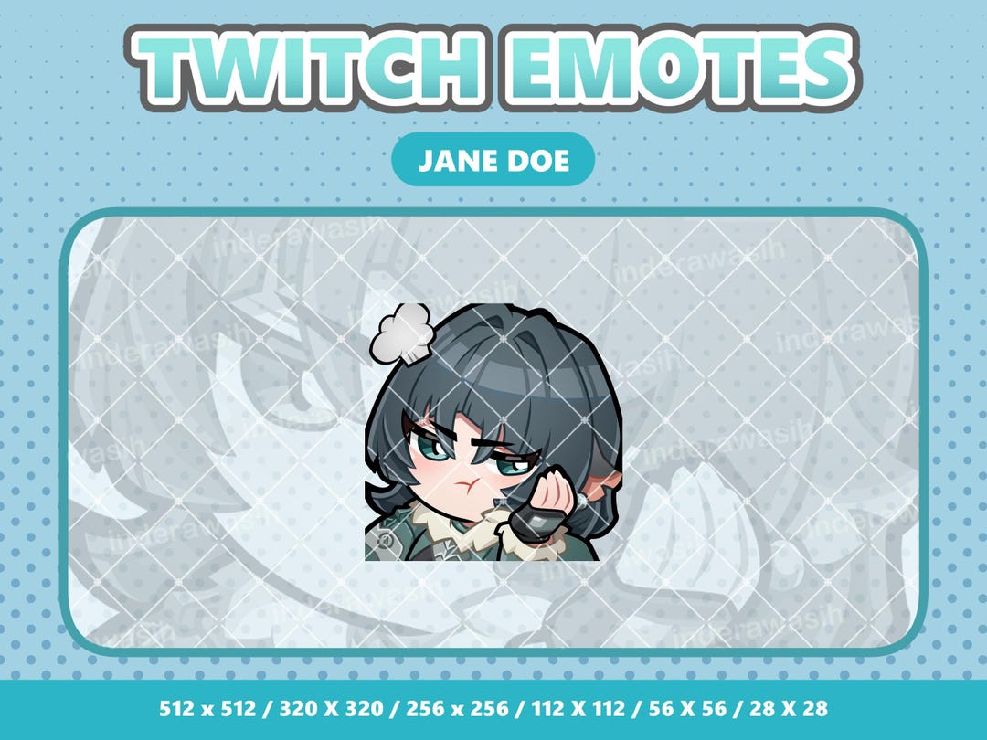 Jane Doe Pout Kawaii Emotes Pack - Twitch | Discord | Youtube ...
