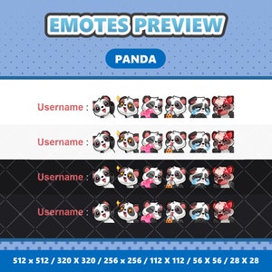 Mega 48 Emote Bundle Panda Kawaii - Twitch | Discord | Youtube ...