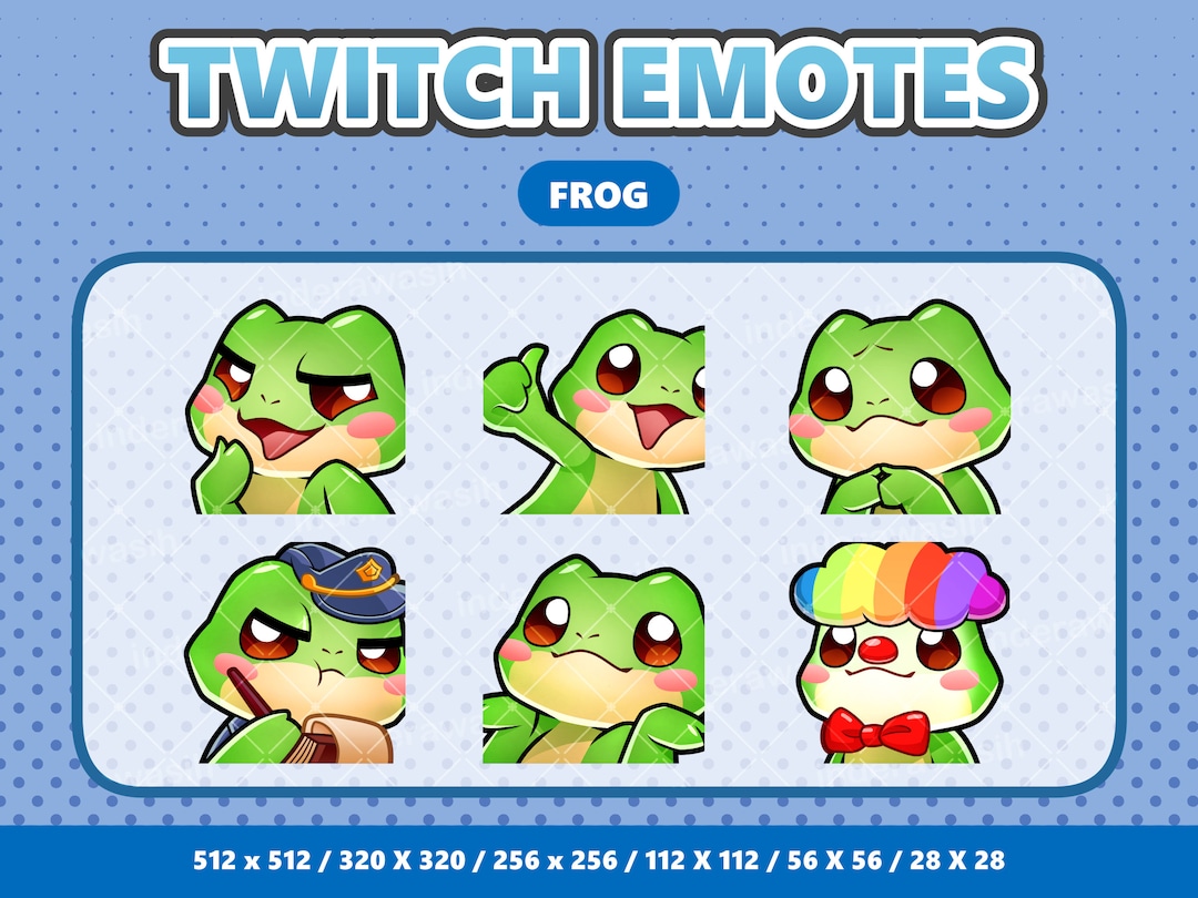 Little Frog Kawaii Emotes Pack 6 - Twitch | Discord | Youtube ...