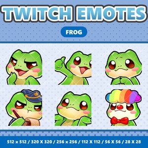 Little Frog Kawaii Emotes Pack 6 - Twitch | Discord | Youtube ...