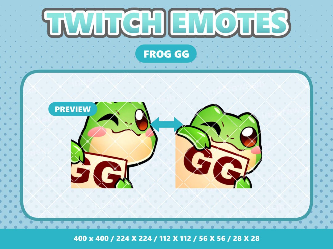 ANIMATED Emote Little Frog GG Kawaii - Twitch | Discord | Youtube ...