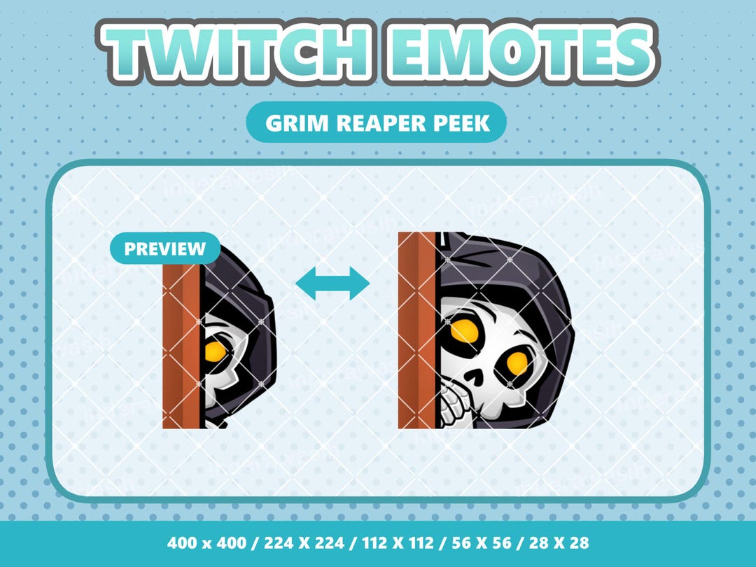 ANIMATED Emote Grim Reaper Peek Kawaii - Twitch | Discord | Youtube ...