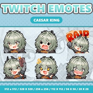 Caesar King Kawaii Emotes Pack - Twitch | Discord | Youtube | Streamer ...