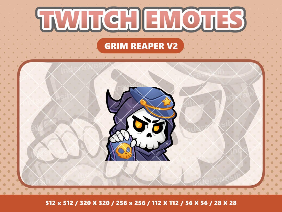 Grim Reaper V2 Cop Kawaii Emote - Twitch | Discord | Youtube | Streamer ...