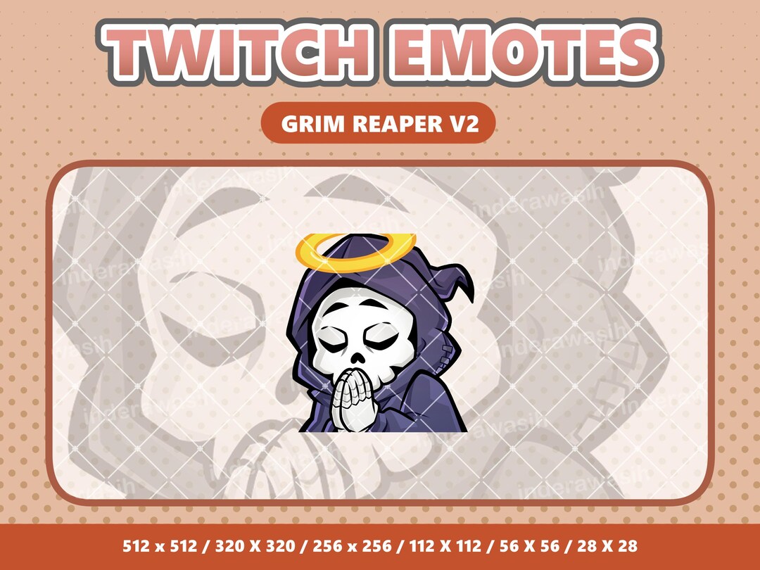 Grim Reaper V2 Pray Kawaii Emote - Twitch | Discord | Youtube ...
