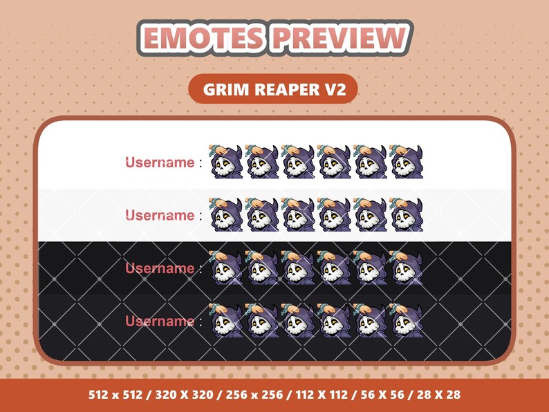 Grim Reaper V2 Pat Kawaii Emote - Twitch | Discord | Youtube | Streamer ...