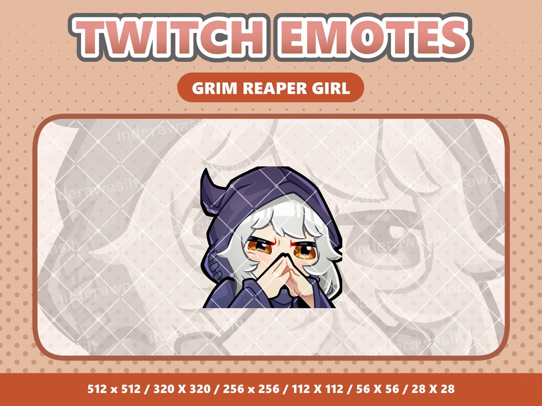Grim Reaper Girl Hmm Kawaii Emote - Twitch | Discord | Youtube ...