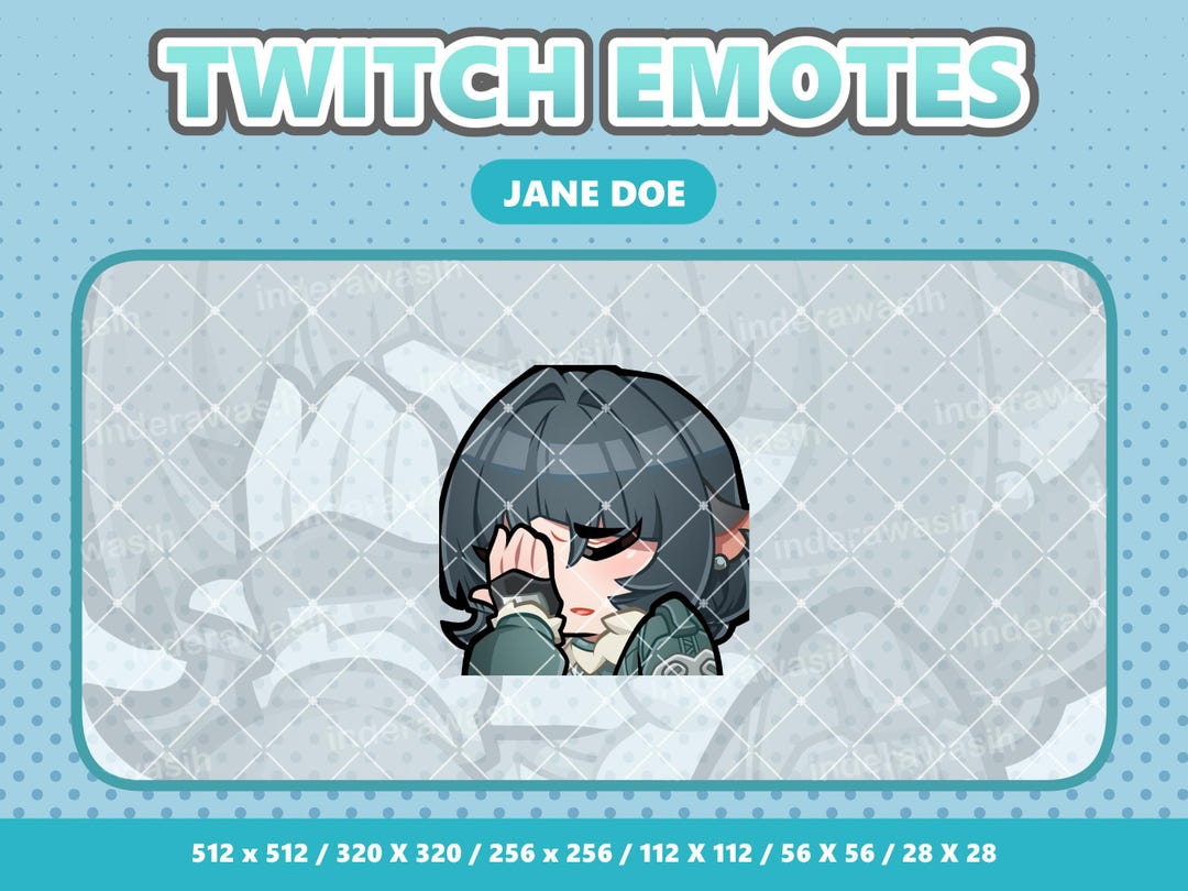 Jane Doe Facepalm Kawaii Emotes Pack - Twitch | Discord | Youtube ...