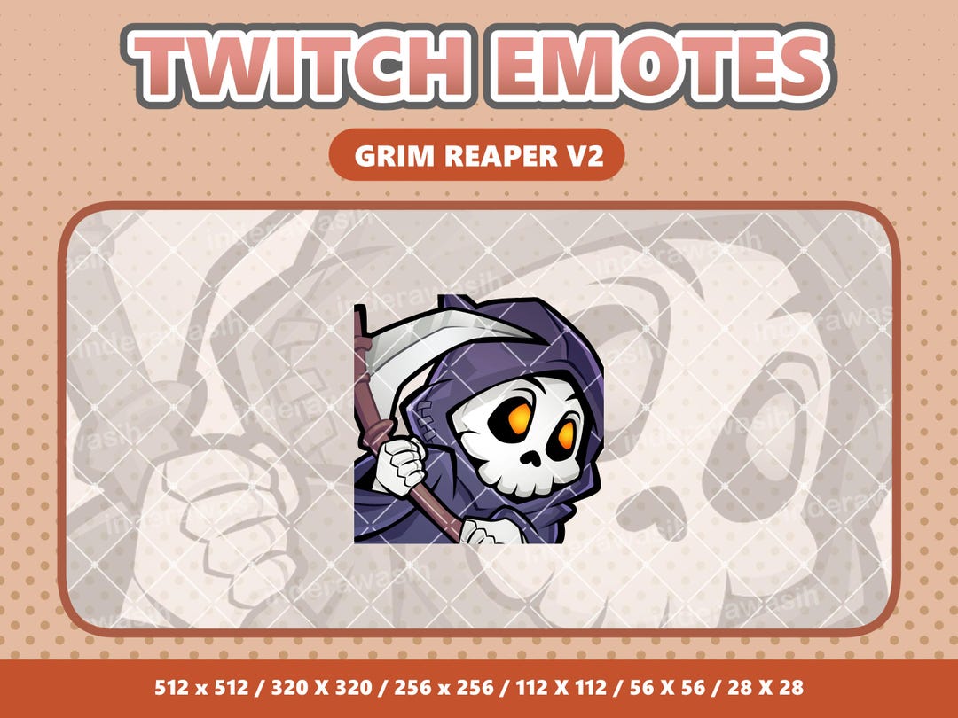 Grim Reaper V2 Knife Scythe Kawaii Emote Twitch Discord Youtube ...