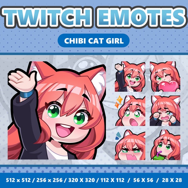 Red Hair Girl Twitch Emotes - Etsy