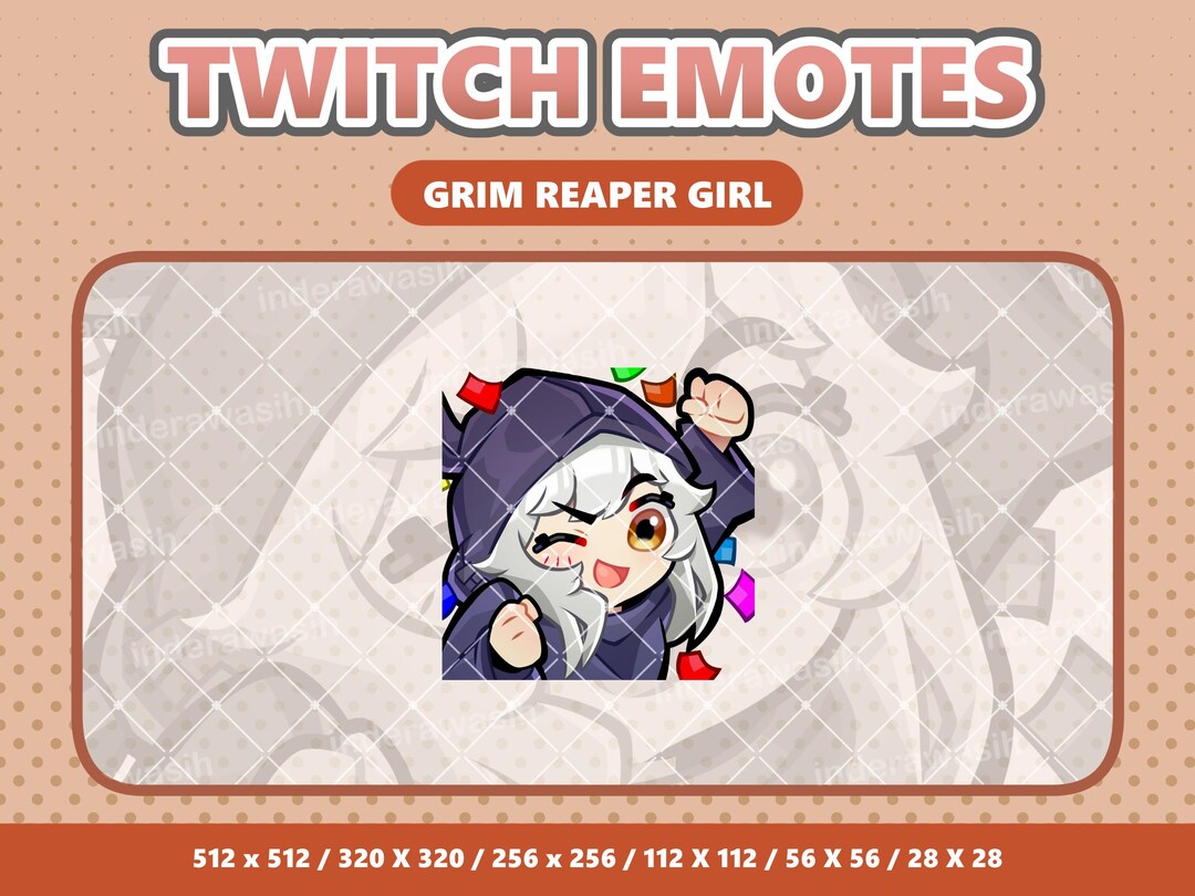 Grim Reaper Girl Hype Kawaii Emote - Twitch | Discord | Youtube ...
