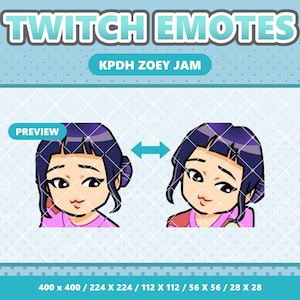 ANIMATED Emote KPDH Zoey Jam Shrug Kpop Demon Hunter - Twitch | Discord ...