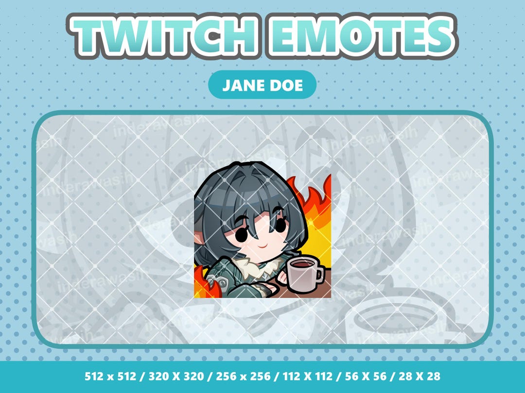 Jane Doe This is Fine Kawaii Emotes Pack - Twitch | Discord | Youtube ...