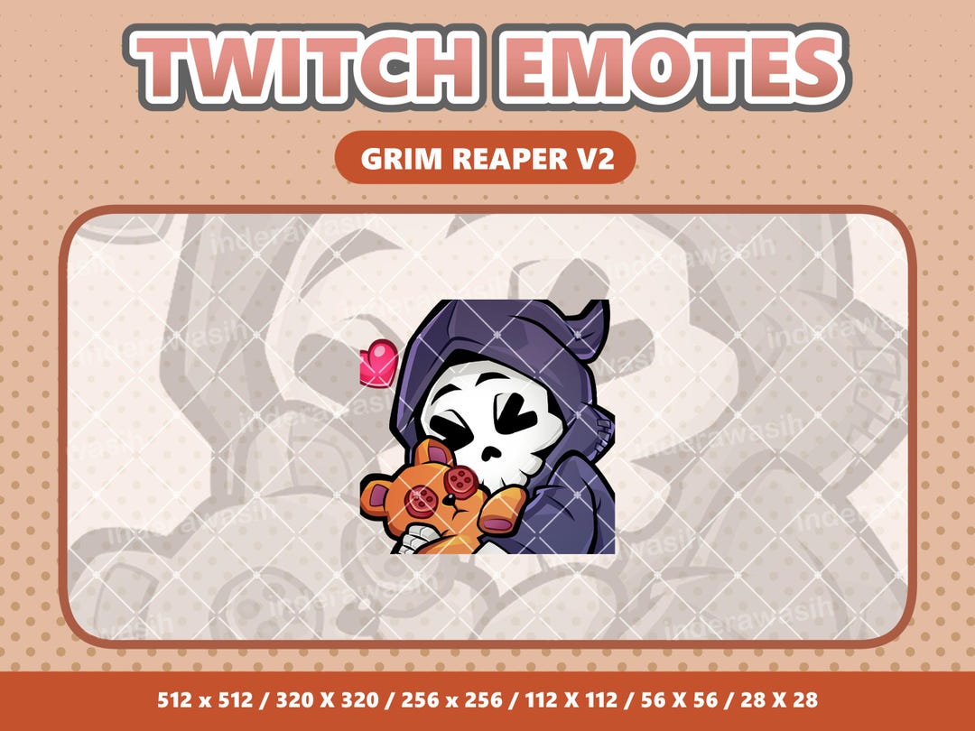 Grim Reaper V2 Hug Kawaii Emote - Twitch | Discord | Youtube | Streamer ...