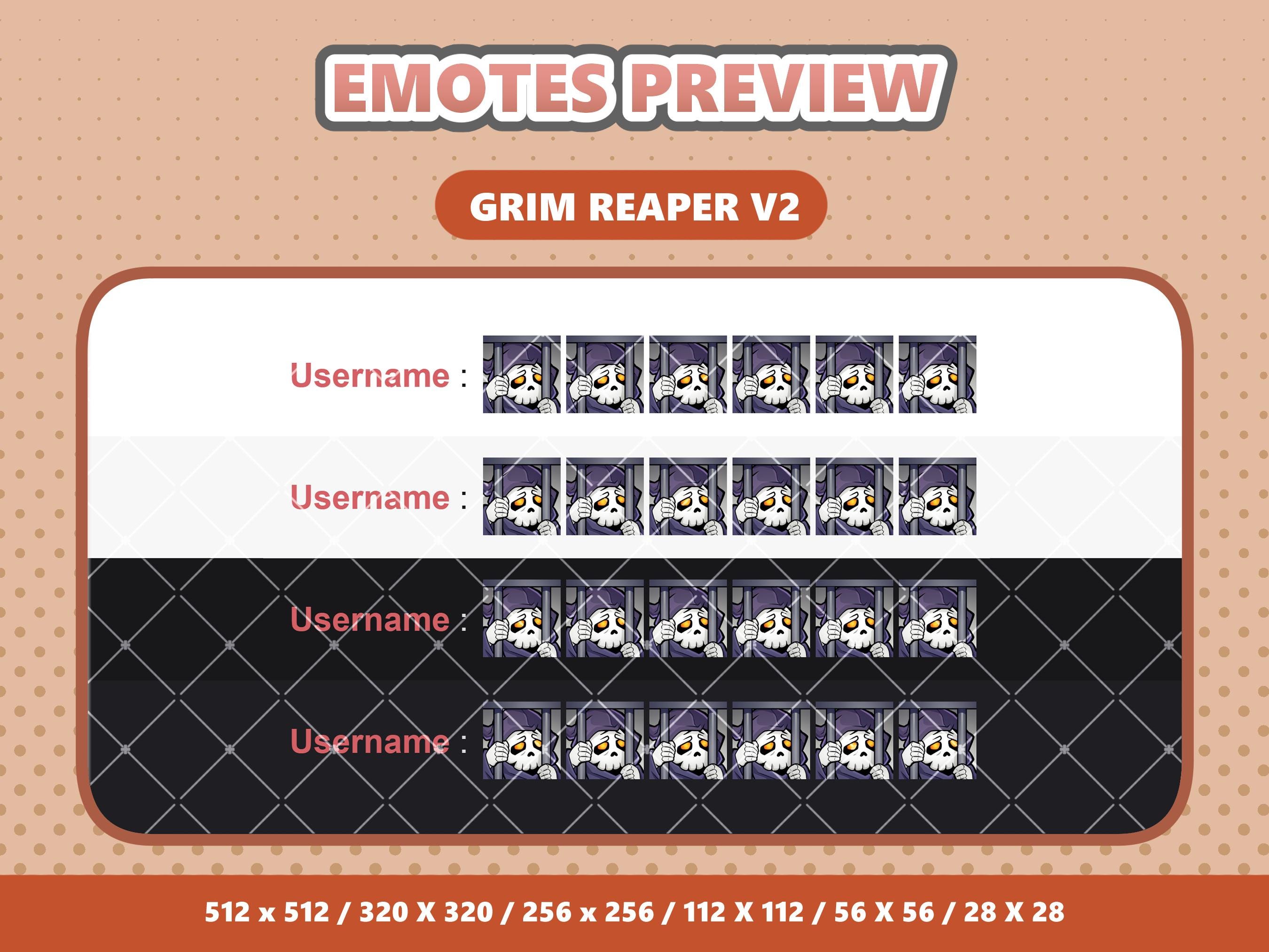 Grim Reaper V2 Jail Kawaii Emote - Twitch | Discord | Youtube ...