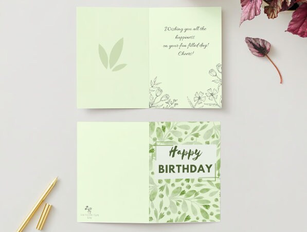 Printable & Customizable Card Template - Etsy