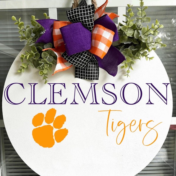 Clemson Tiger Wreath Sign - Etsy