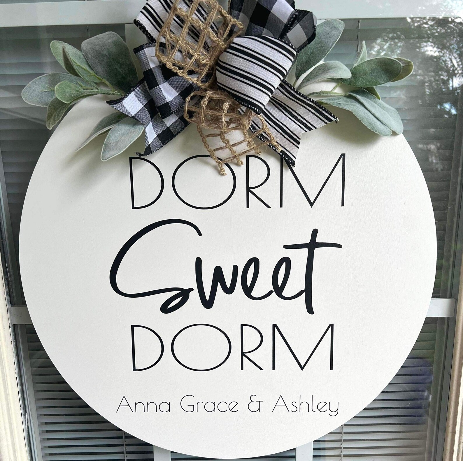 Personalized Dorm Sweet Dorm Round Sign Dorm Room Sign - Etsy