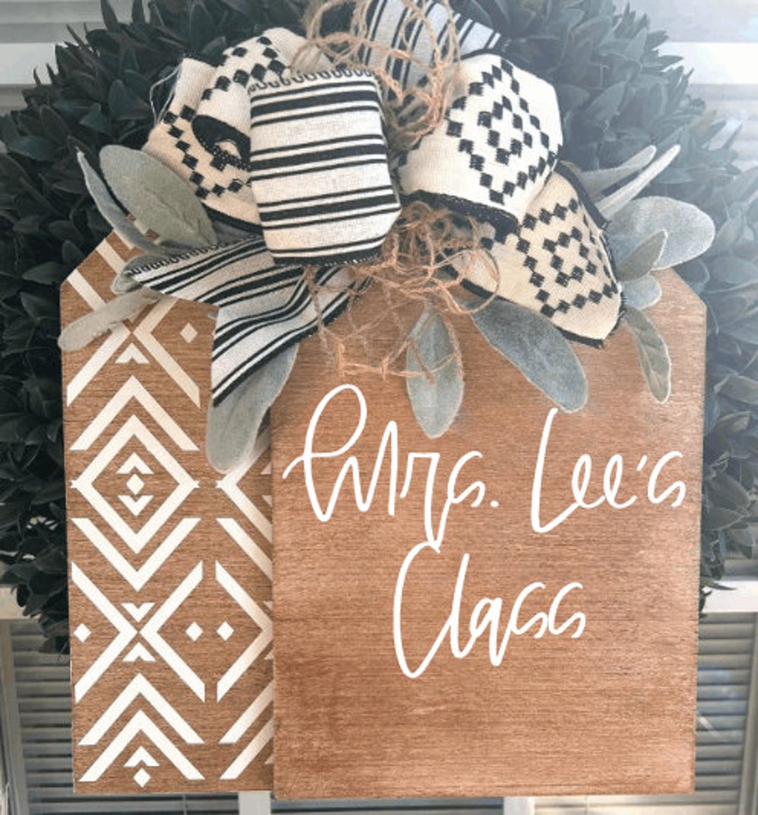 Boho Personalized Classroom Door Tag Teacher Wall Art - Etsy