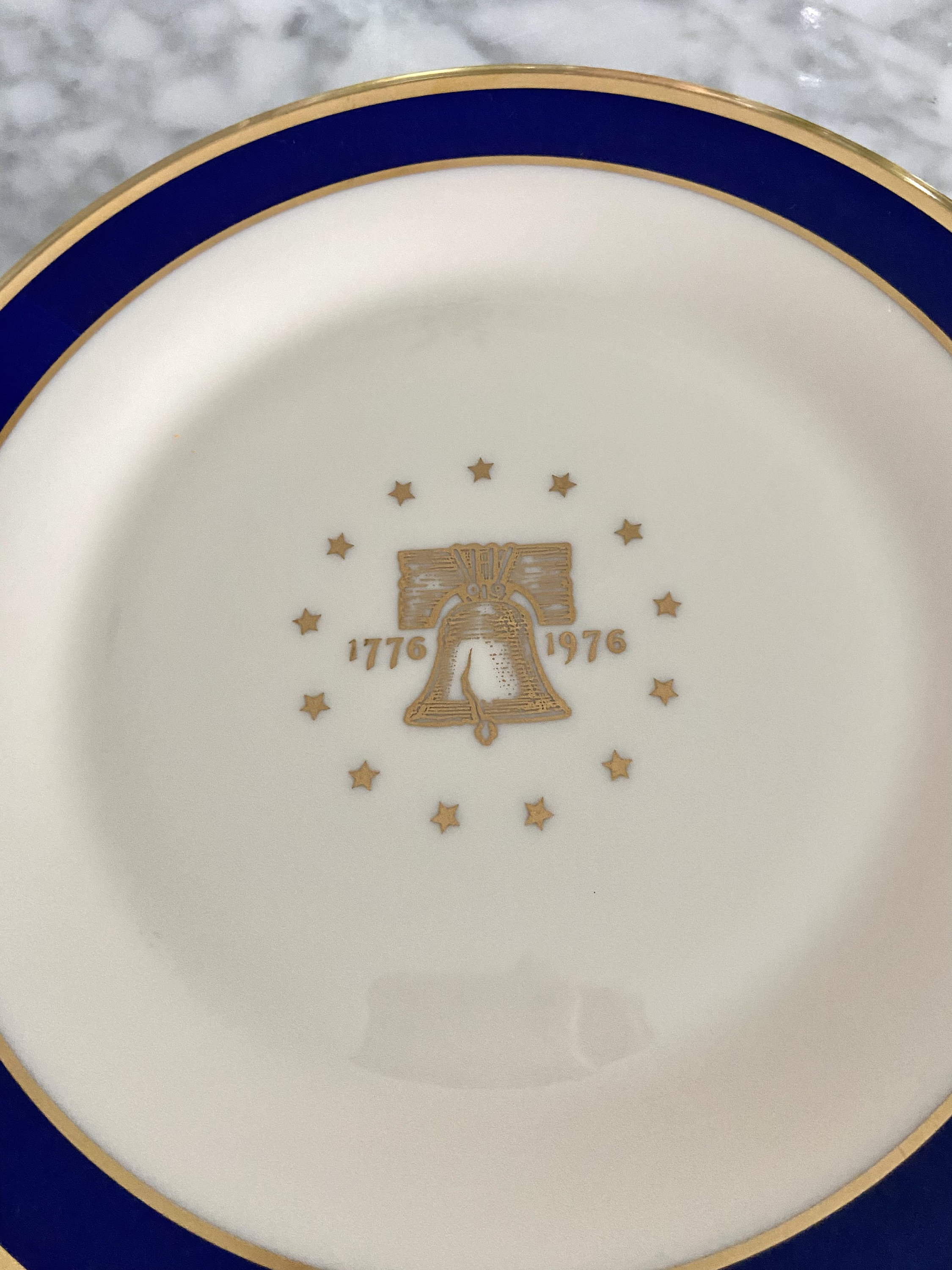 Lenox Special 1776 1976 Centennial Plate in Gold and Navy - Etsy