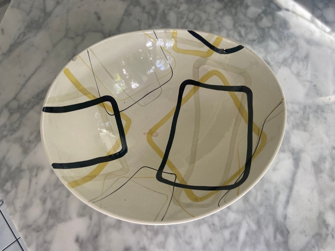 Vintage Redwing Pottery smart Set Large Serving Bowl 1950s MCM Abstract Design 12.5 Wide - Etsy