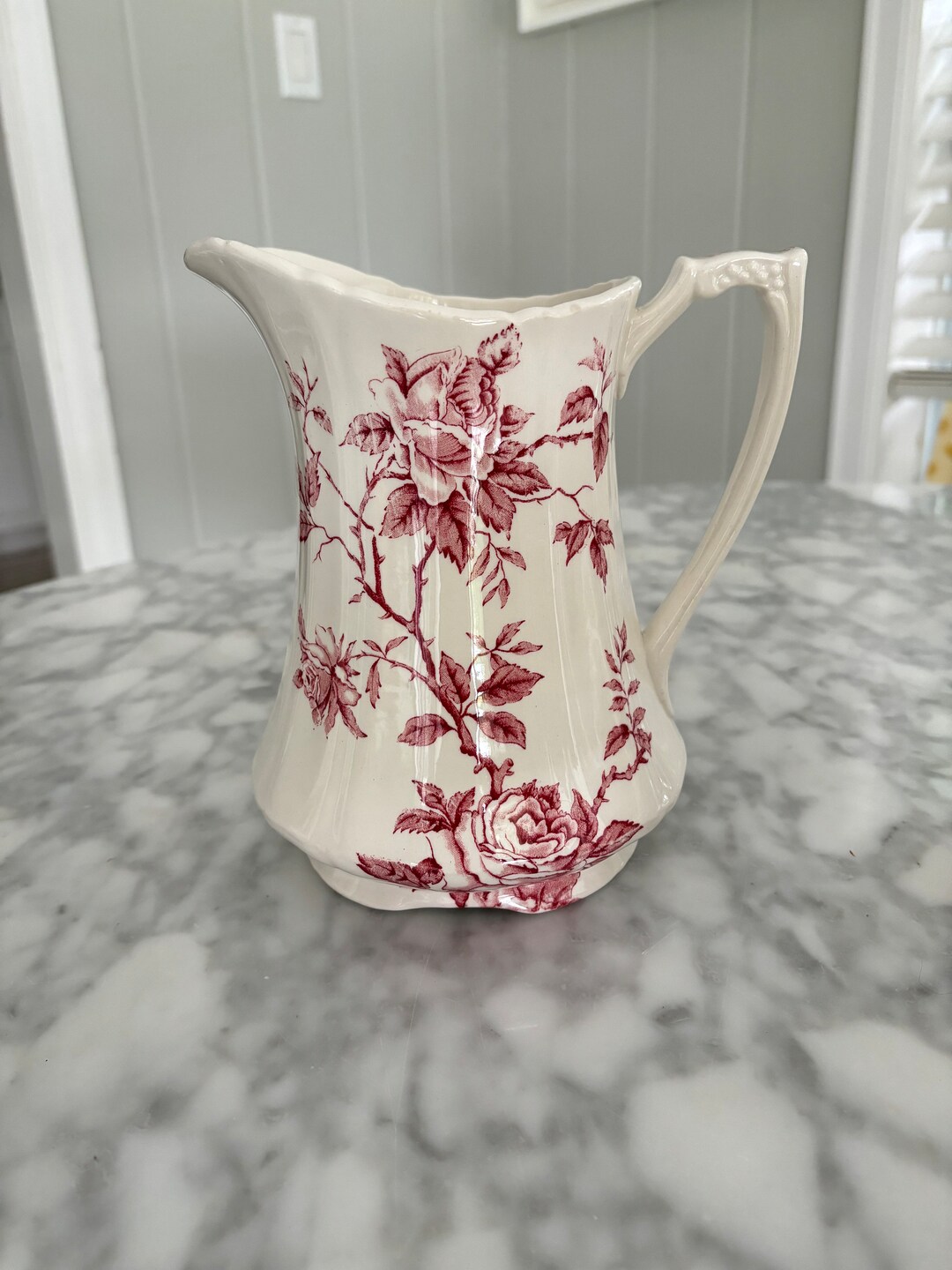 Vintage Alfred Meakin Rosa Staffordshire England Pitcher - Pink Rose ...