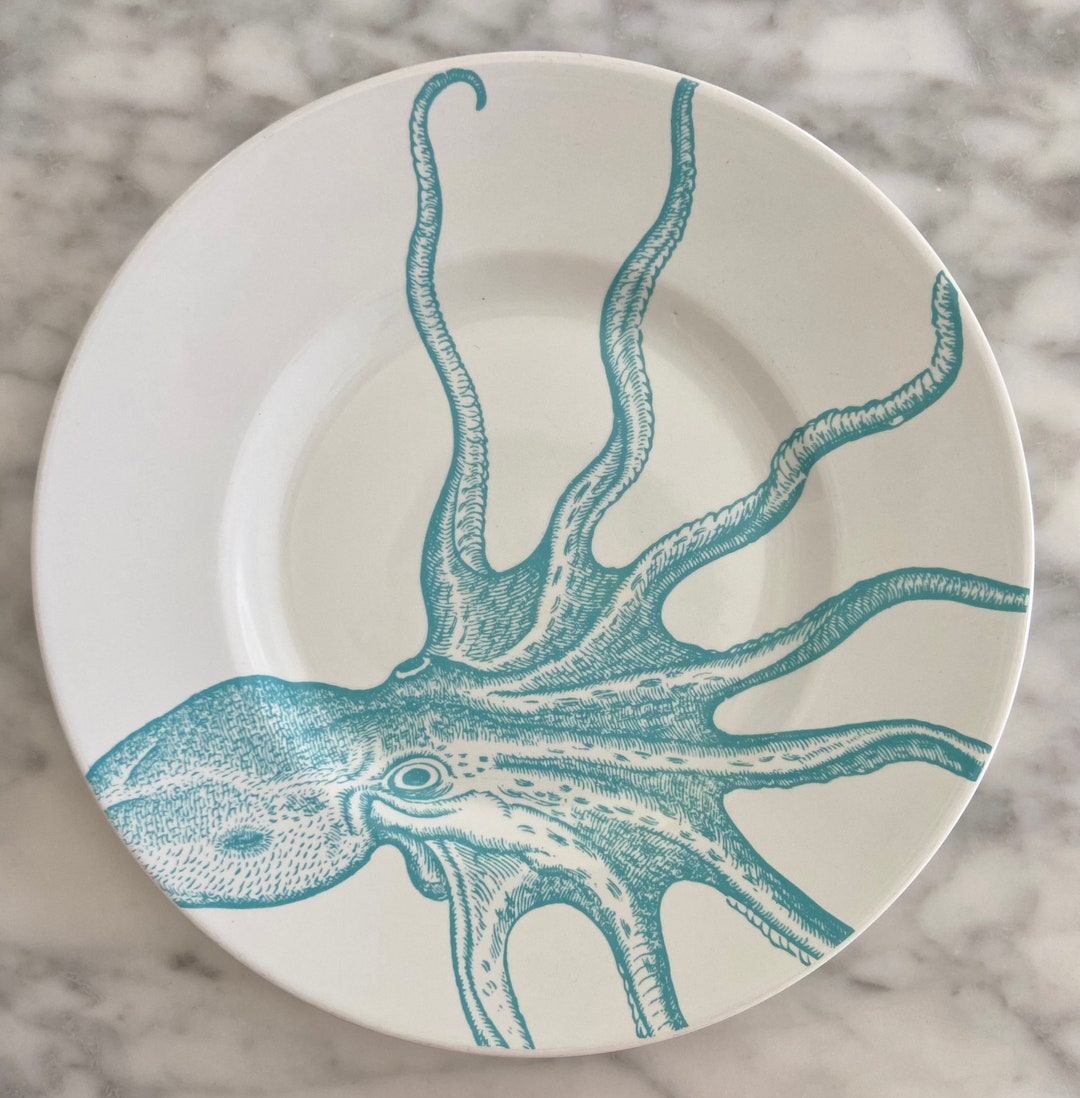 Octopus Plate - Medium - Coastal Life Design - Etsy