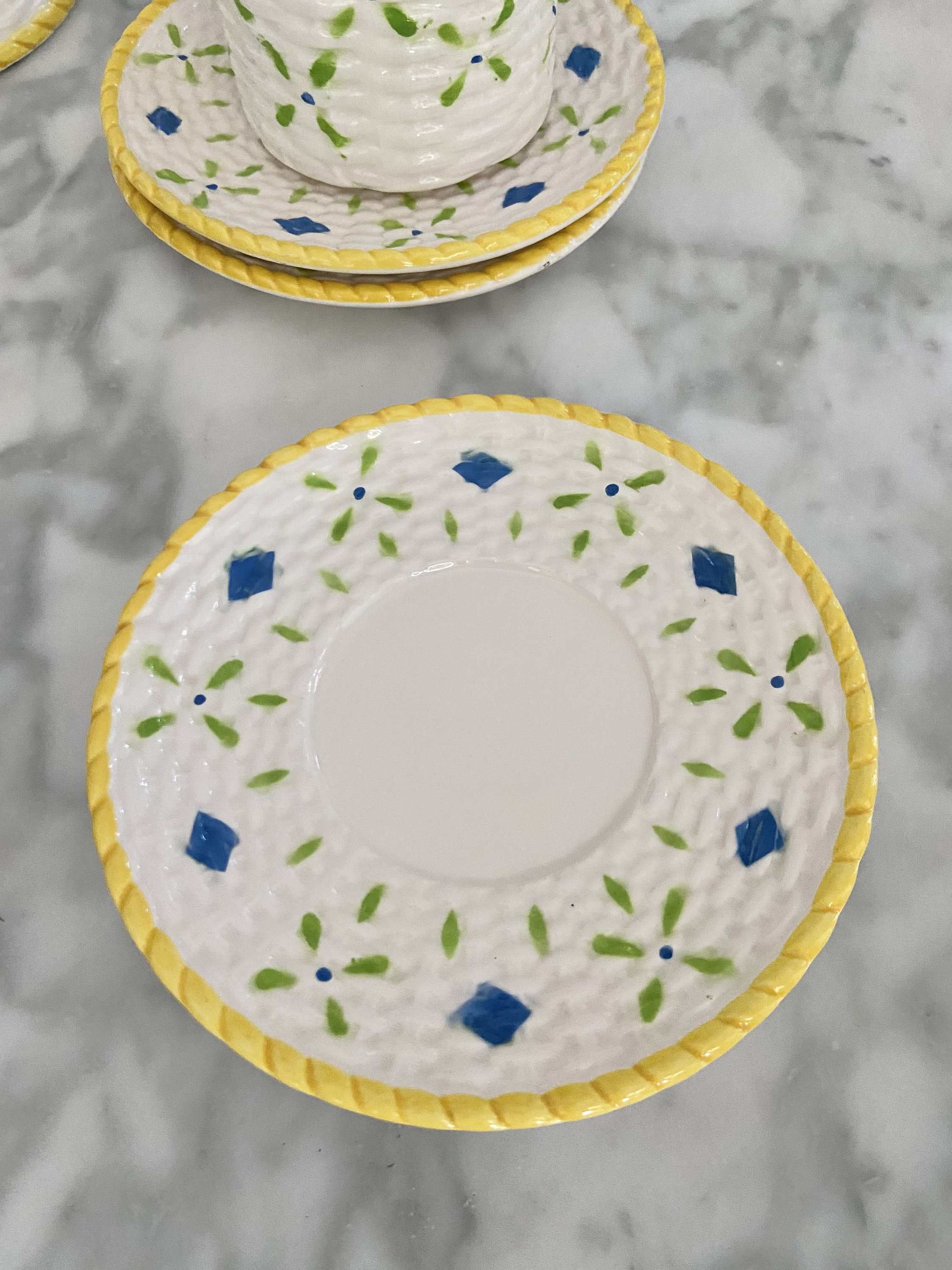 Vintage Tea Set Schmid Design Folio - Hand Painted / Yellow Tulips ...