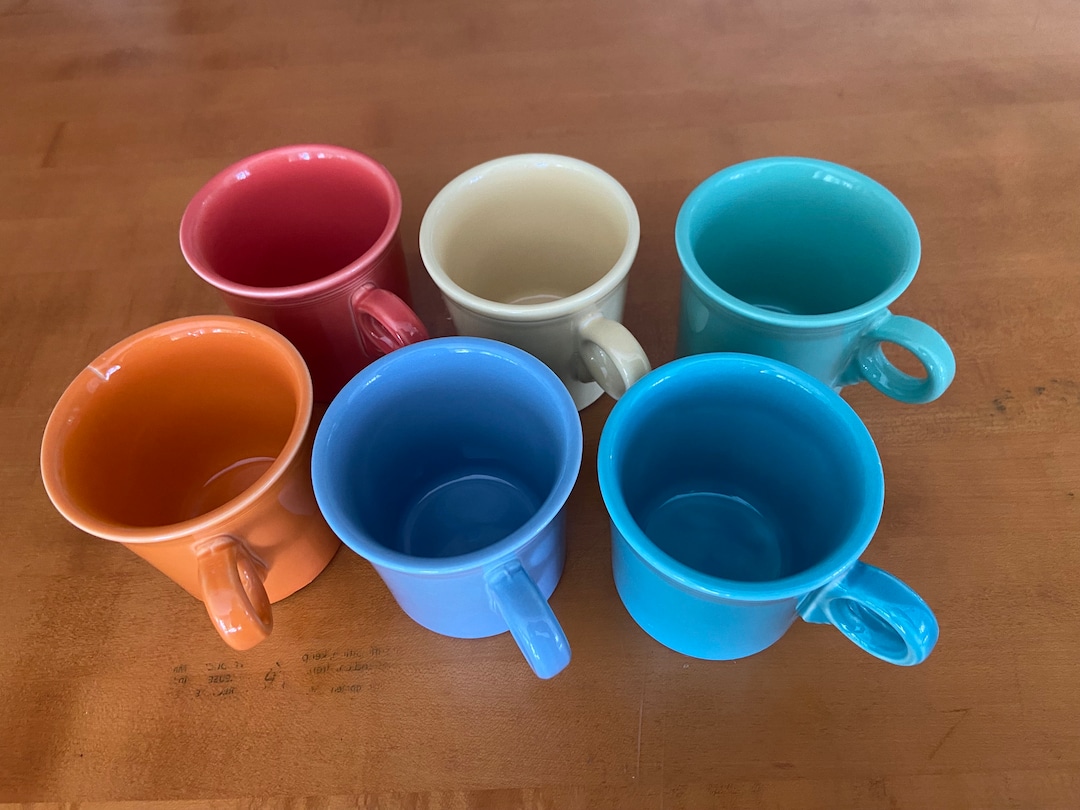 Set of 6 Fiesta Mugs - Vintage - 6 Different Colors! - Etsy