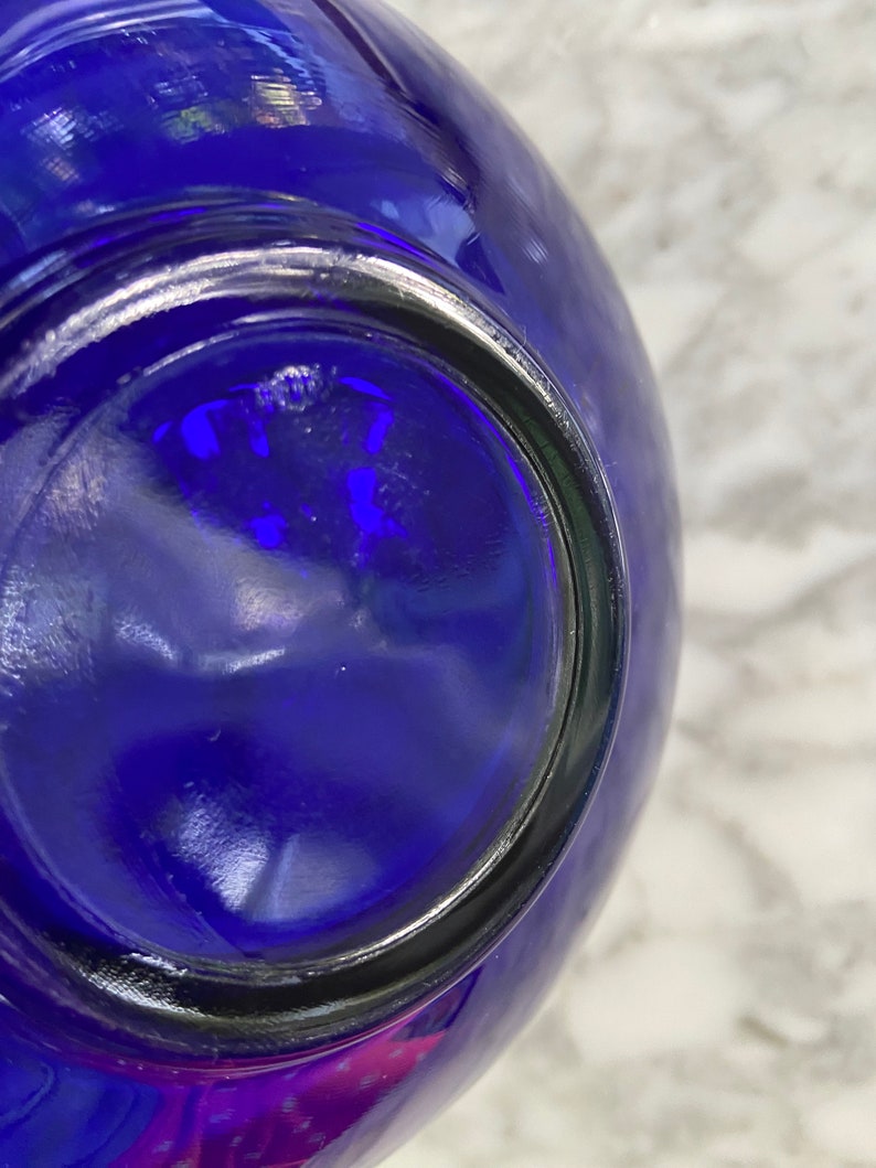 Medium Cobalt Blue Glass Bowl Excellent Condition - Etsy