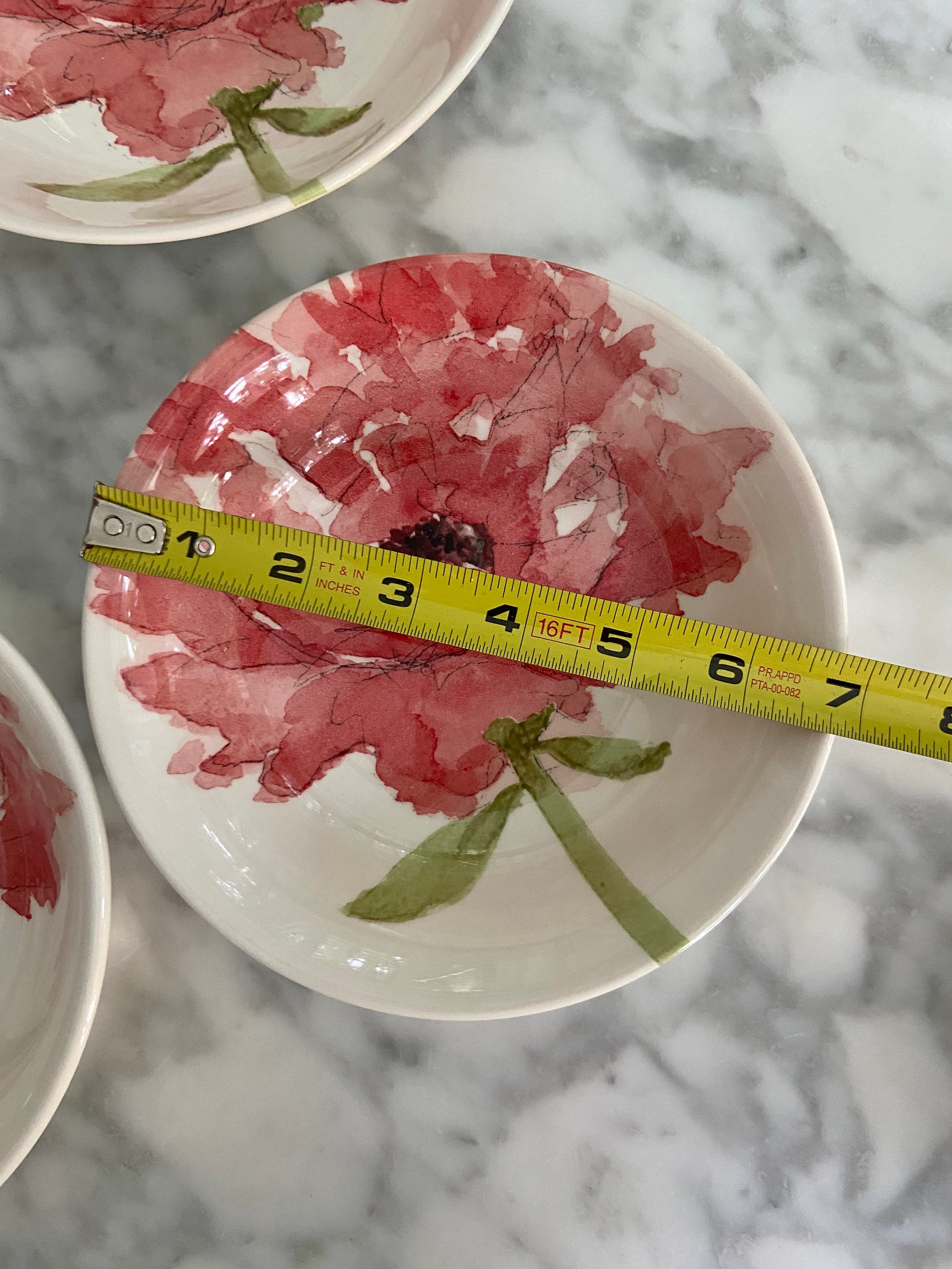 Royal Stafford Red Poppy Bowls Burslem England UK Porcelain 2 Soup / 2 ...