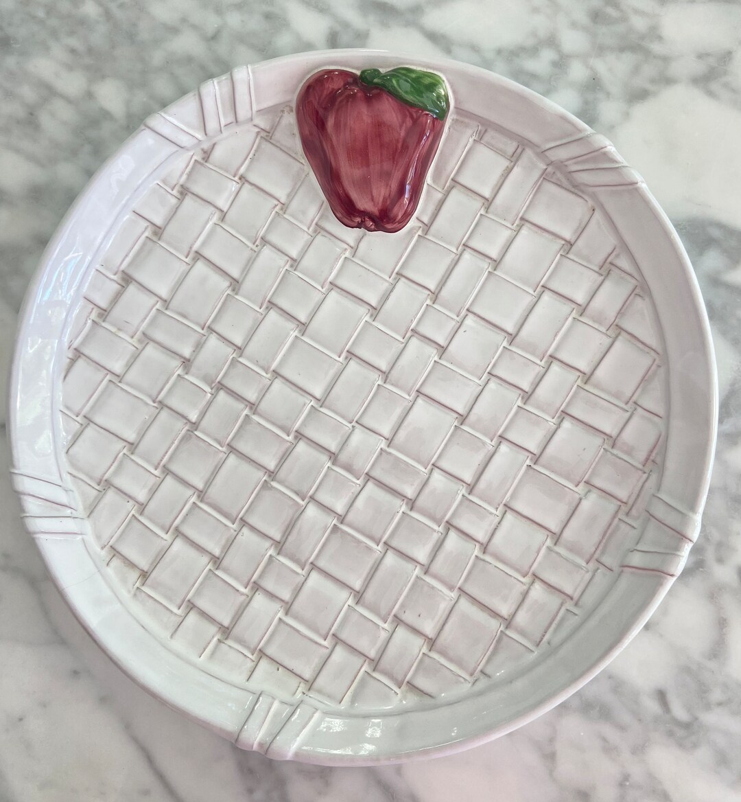 Barbara Eigen Block Molde Apple Platter 13 Hand Painted - Etsy