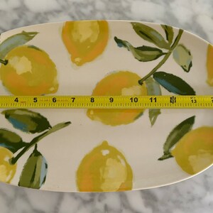 Creative Co-op Lemon Platter - Design by Chad Barrett 15” X 9” - Etsy