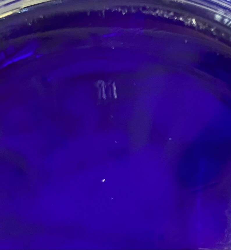 Medium Cobalt Blue Glass Bowl Excellent Condition - Etsy