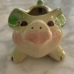 Vintage Shawnee Pottery Happy Pig Ceramic Succulent Planter- Yellow #11 ...