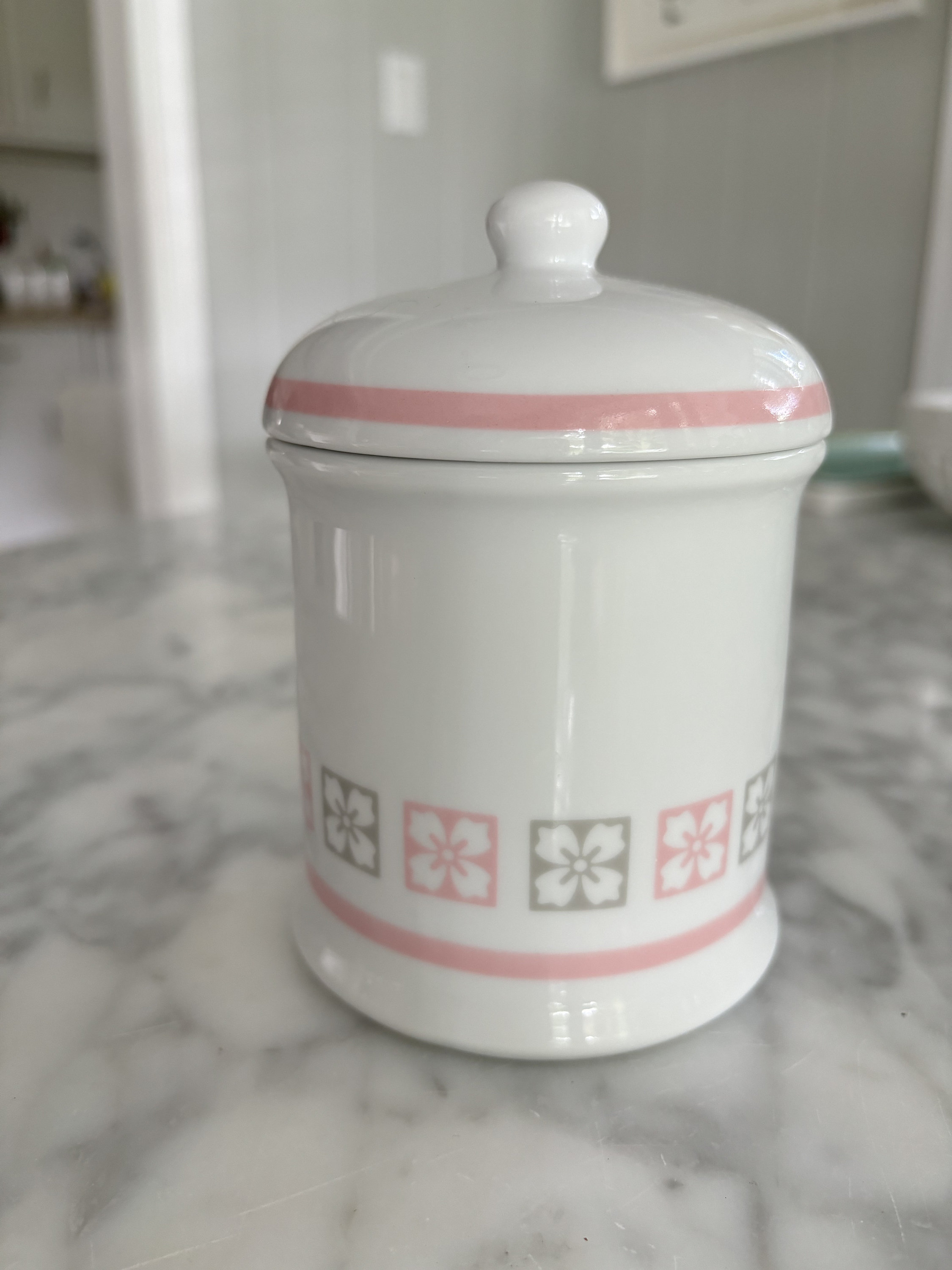 Vintage Avon Storage Canister / Pink and Gray / 6” Tall - Etsy