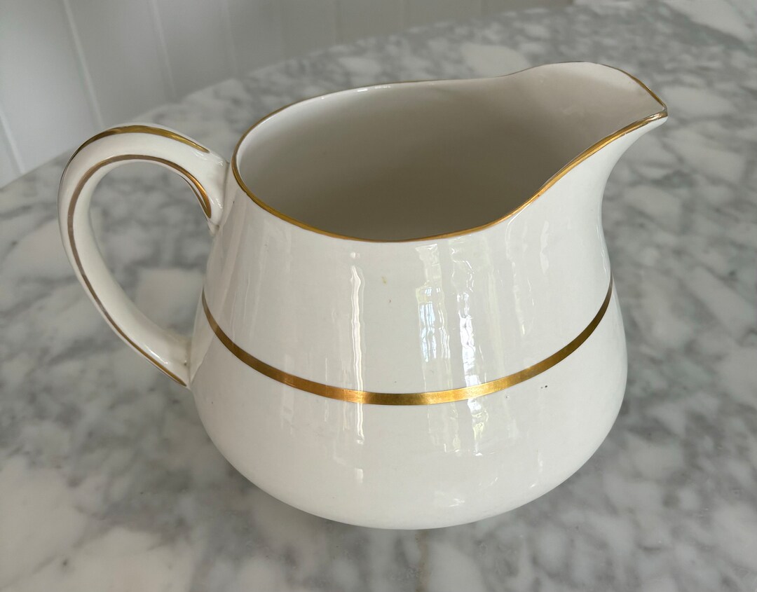 Antique Pope Gosser Porcelain Pitcher With Gold Details - Made in Ohio ...