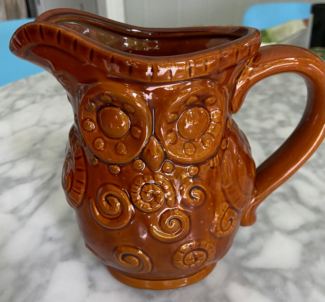 MCM Owl Pitcher - Ceramic - Medium Size - Etsy