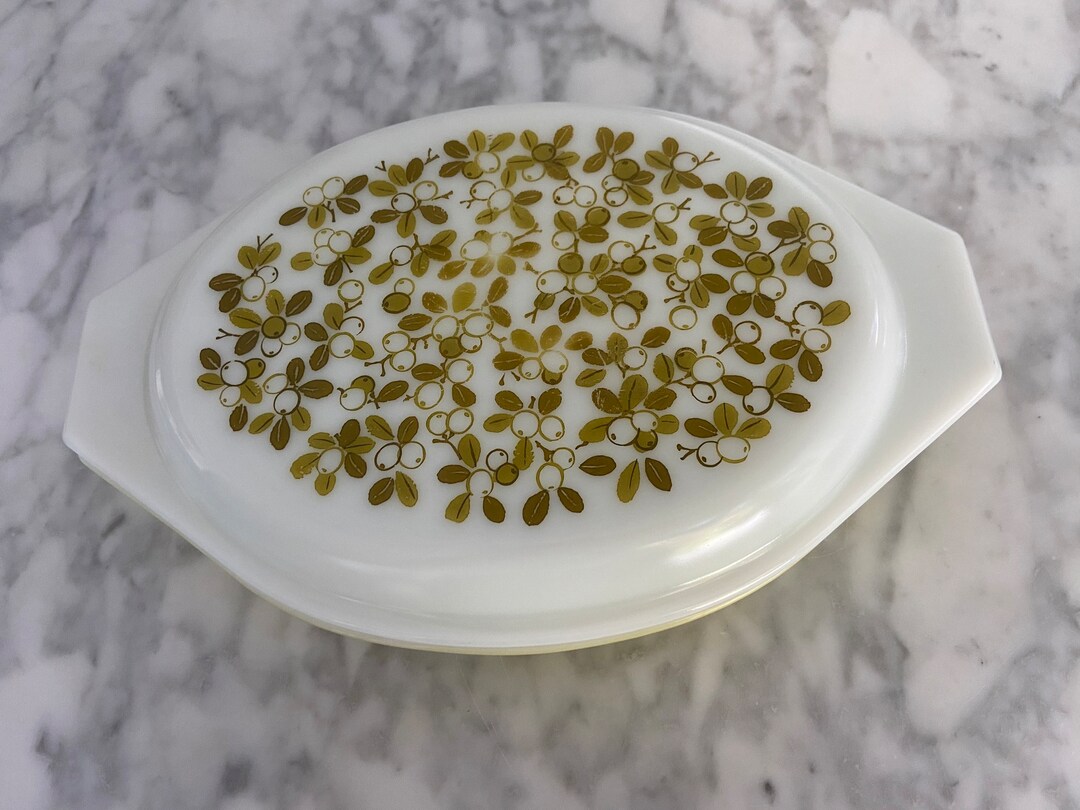 Vintage Pyrex Verde Olive Green Divided Dish With Lid - Etsy